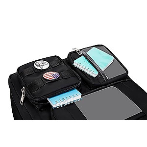 Teecho Waterproof Backpack for Teen Girls Cute Laptop Backpack for Women Stylish Travel Rucksack Black