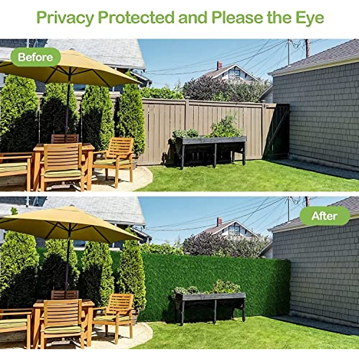 Baoz 12 PCS Artificial Grass Wall Panel 24"x16" Boxwood Hedges Wall Panels 32 Sq.ft Faux Greenery Plant Wall Backdrop Garden Greenery Privacy Fence Screen for Outdoor Indoor Backyard Wedding Decor