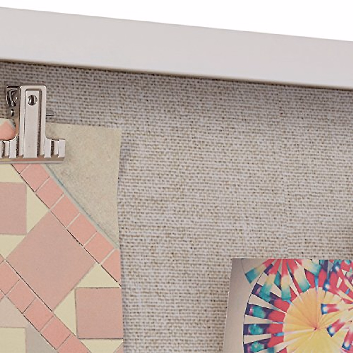 Amazon Brand – Stone & Beam Modern Multiclip Collage Picture Frame, 26.7"H, White