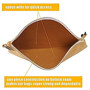 FunOwlet Utility Bag, Canvas Zipper Tool Bags - Heavy Duty Tools Pouch with Carabiner, Multi-Purpose Storage Organizer Clip on Tote Pouches in White, Gray, Tan, Brown, 4 Pack