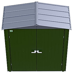 Scotts 6' x 3' x 6' Garden Storage Cabinet, Compact Outdoor Lockable Metal Shed Kit for Backyard, Patio, and Lawn