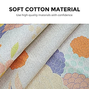 NECHEGI 4ft 3ft 2ft Round Rug for Bedroom Soft Area Rug with Tassels Washable Non Slip Mat Carpet for Living Room Sofa Nursery Playroom Decor(Flower, 3ft)