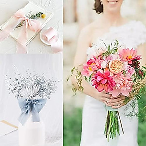 YAKA 4 Rolls Handmade Fringe Chiffon Silk Ribbon Mixed Color Gauze 1.5" x 7.5Yd Ribbons Set for Wedding Invitations, Bridal Bouquets, Gifts Wrapping, DIY Crafts Gifts Wrapping & Bow Making