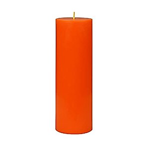 Zest Candle Pillar Candle, 3 by 9-Inch, Orange