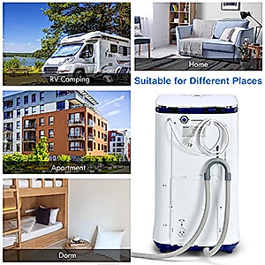 Giantex Portable Washing Machine, Washer and Spinner Combo with Water Heating, 8 Programs 3 Water Levels and Built-In Drain Pump, 2 In 1 Compact Laundry Washer Full Automatic for Apartment Dorm RV