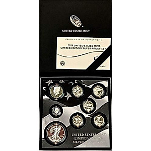 2012 S -2013-2014-2016-2017-2018 Limited Editions 8-Piece Silver Proof Sets including Proof Silver Eagles $1 US Mint Choice DCAM with Original Packaging, Sleeve and COA - Total of 6 Sets