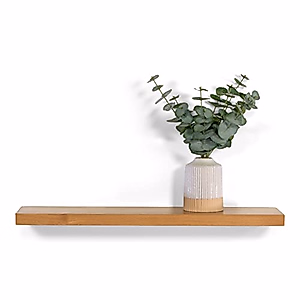 DAKODA LOVE Solidwood Interiors White Oak Wood Floating Shelf | Premium Craftsman Quality (18" L x 6" D x 1.38" H)