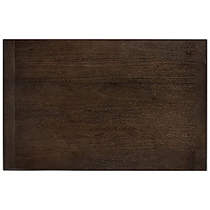 Harper & Bright Designs 3-Piece Wood Dining Table Set, Farmhouse Rustic Kitchen Dining Table with 2 Upholstered Benches, Brown+Beige