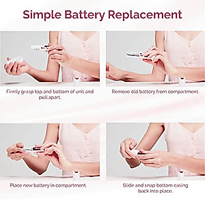 Finishing Touch Flawless Facial Hair Remover for Women, White/Rose Gold Electric Face Razor for Women with LED Light for Instant and Painless Hair Removal