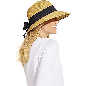 Coolibar UPF 50+ Women's Asymmetrical Clara Sun Hat - Sun Protective (One Size- Natural)