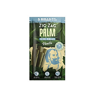 ZIG-ZAG Rolling Papers - Pre-Rolled Palm Leaf Cones – Mini Roll Size - 15 Packs of 5 Cones (75 Cones) - All Natural Palm Leaf & Corn Husk Filter - Guaranteed Fresh with Humidity Control (Vanilla)