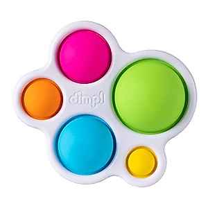 Fat Brain Diaper Bag Essentials, 4 Piece Dimpl Toys, Mini Spinny, Storage Bag