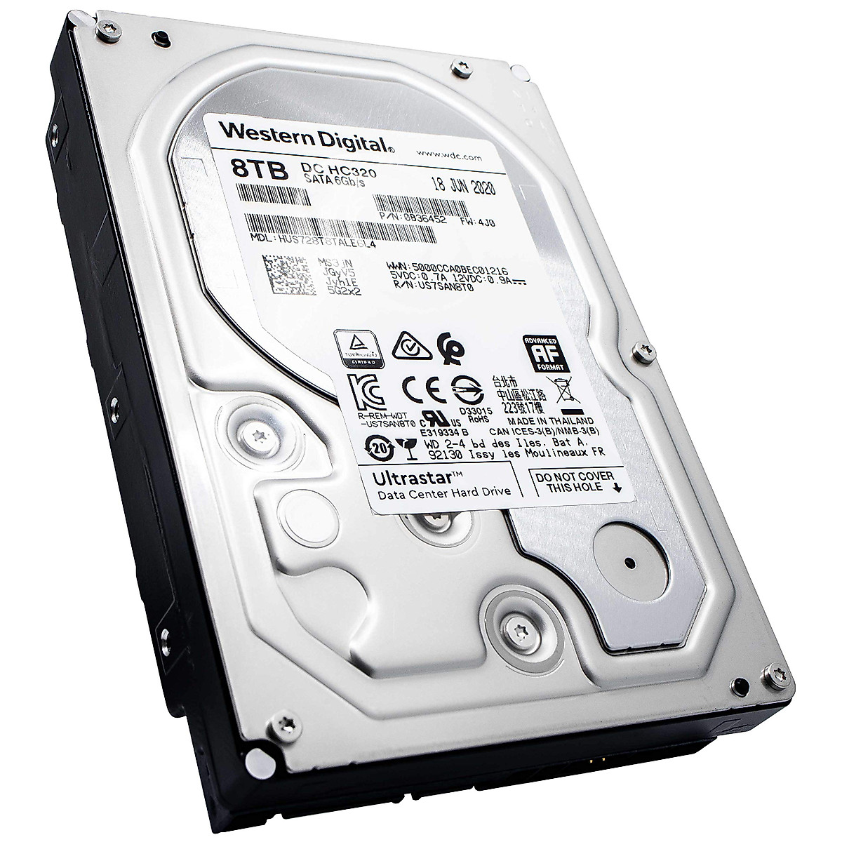 HGST WD Ultrastar DC HC320 8TB 7200 RPM SATA 6Gb/s 3.5-Inch Enterprise Hard Drive (HUS728T8TALE6L4) (Renewed) Mechanical Hard Disk