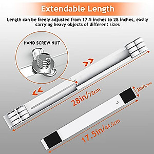 Ronlap Furniture Washing Machine Dolly, Extendable Appliance Rollers Refrigerator Heavy Duty, Washing Machine Stand Wheels Fridge Appliance Dolly Movers Mobile Washer and Dryer Moving Base, White