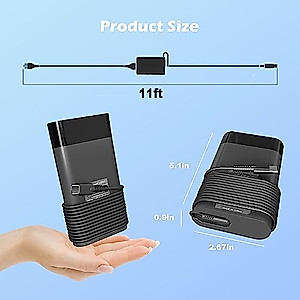 90W USB C Charger for Dell Latitude/Precision/XPS/Chromebook Laptop, Dell 90W Laptop Charger USB C