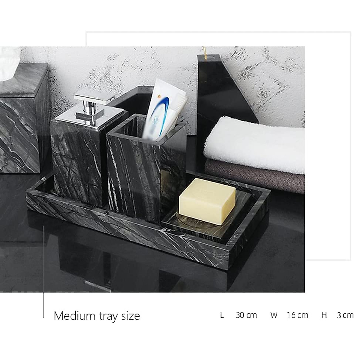 GOOFFY Marble Soap Dispenser Fillable Pressed Foam Lotion Dispenser Deluxe Soap Pump for Restrooms Soap Pump Dispenser7.4oz Soap