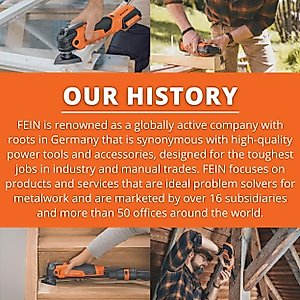 Fein MultiMaster MM 300 Plus Start Oscillating MultiTool Set with QuickIn System - StarLockPlus Mount, 250 W, 11,000-20,000 OPM - 72297261090