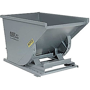 Global Industrial 1 Cu Yd Gray Heavy Duty Self Dumping Forklift Hopper