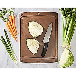 Epicurean All-In- One Cutting Board with Slip Feet and Juice Groove, 19.5-Inch × 14.5-Inch, Nutmeg/Brown