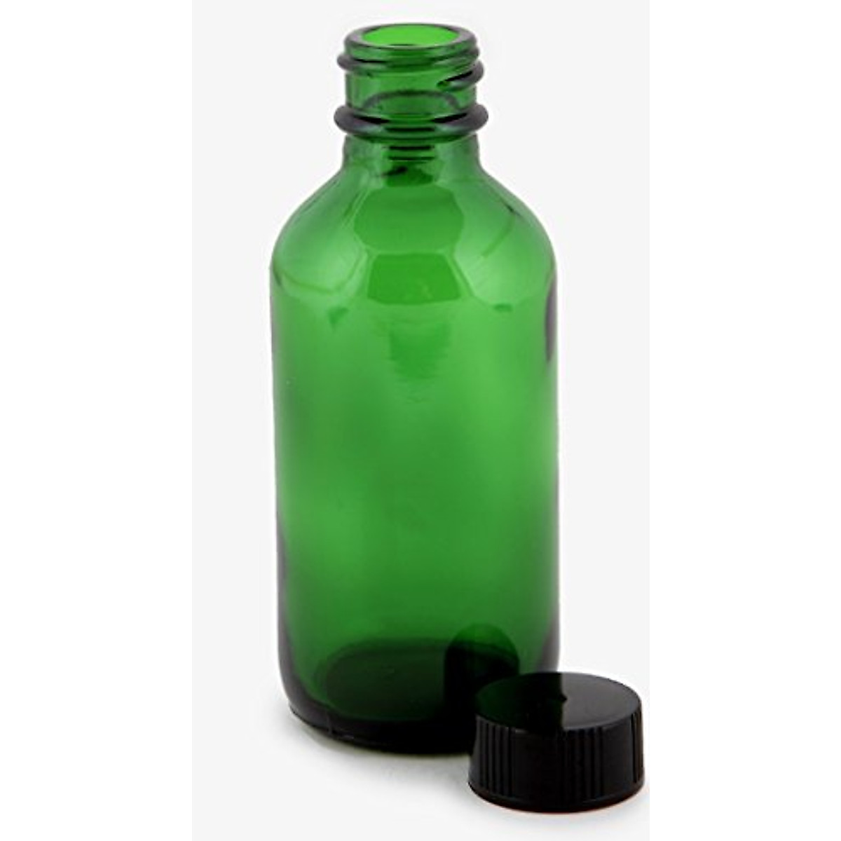 Vivaplex, 12, Green, 2 oz Glass Bottles, with Lids