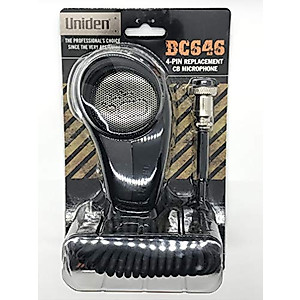Uniden BC646 4-Pin Microphone replacement for CB Radios, Comfortable Ergonomic Pistol Grip Design, Rugged Construction, Clear Quality Sound, built for the Professional Driver