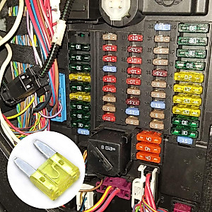 100 Pack Auto Fuses 20 AMP APM/ATM 32V Mini Blade Style Fuses 20A Short Circuit Protection Car Fuse (20 AMP)
