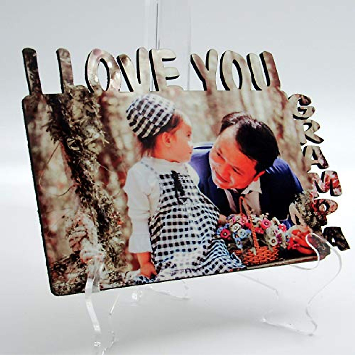 6 Pcs FOREVER IN OUR HEARTS Bearevement Gift Death DiY 3 Unisub Hardboard Sublimation Blanks Photo Frame W/ 3 Acrylic Photo Frame STANDS INCLUDED Hardboard