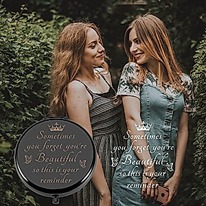 Valentines Day Gifts for Her Girlfriend Wife Compact Makeup Mirror Christmas Stocking Stuffers for Teen Girls Birthday Gifts for Women Daughter Mom Female Friends Sisters Gifts for Sister Graduation