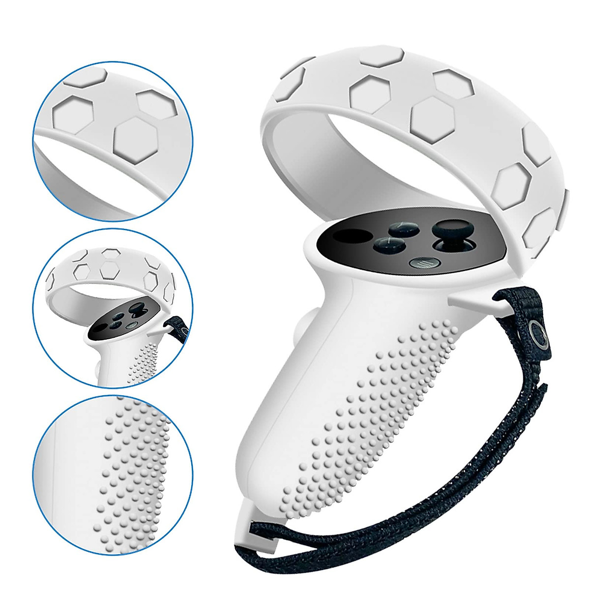 Silicone Cover for Oculus Quest 2, Protective Case Set Accessories for Meta VR, Multi Colors Soft Shell Skin