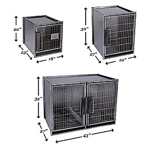 ProSelect Steel Modular Kennel Pet Cage, Small, Sandstone