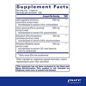 Pure Encapsulations Energy Xtra | Energy-Promoting Adaptogen Formula | 120 Capsules