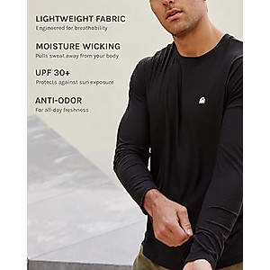 INTO THE AM Athletic Dri Fit Gym Shirt for Men - Performance Long Sleeve Minimal Basic Workout Shirt (Olive Green, X-Large)