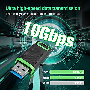Vansuny 128GB USB 3.1 Flash Drive - 350MB/s, Super Speed Solid State USB Drive USB3.1 Gen 2 Thumb Drive USB Memory Stick Thumb Drive Jump Drive Pendrive