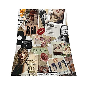 Music Album Blanket Fashion Throw Blanket Flannel 50x60 Inch Soft Warm Winter Bedroom Decoration Gift for Women Adults