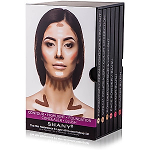 SHANY The Mini Masterpiece 6 Layers Foundation, Concealer, Camouflage, Contour, Blush Palette