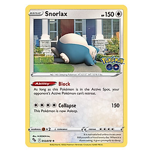 Pokémon TCG: GO Tin - Snorlax (2 Foil Cards & 4 Booster Packs)