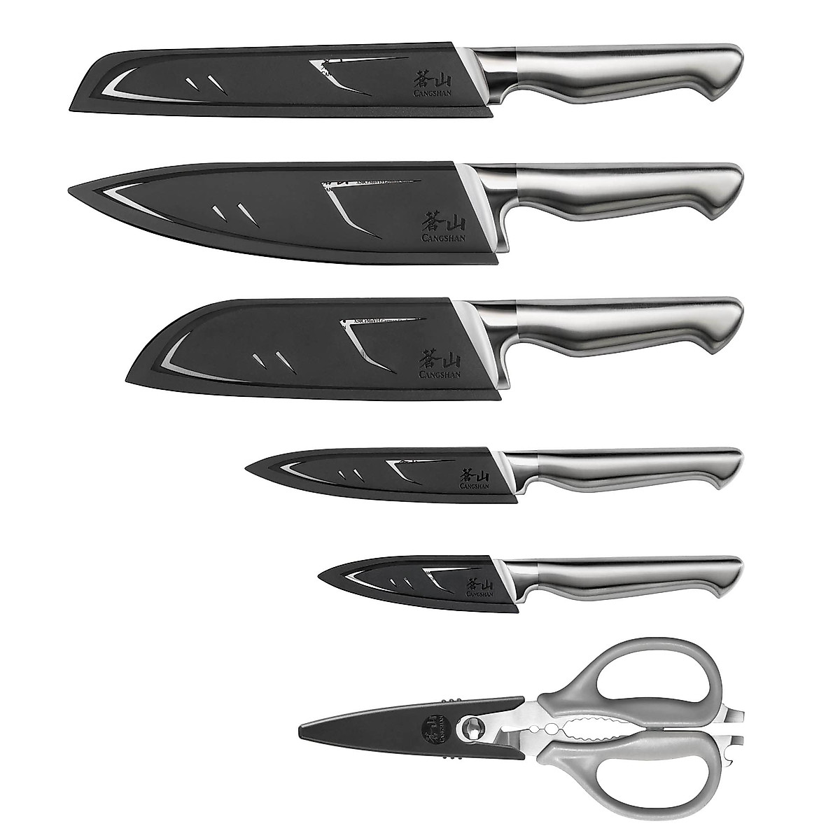 Cangshan Sanford Series 65510 German Steel 6-Piece Knife Set with Sheaths