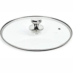 11 In Glass Lid for Frying Pan, Tempered Replacement Cover Compatible with All 11 Inches Cookware for Skillets, Round Cast Iron, Cast Aluminium, Stainless Steel Pans &Pots