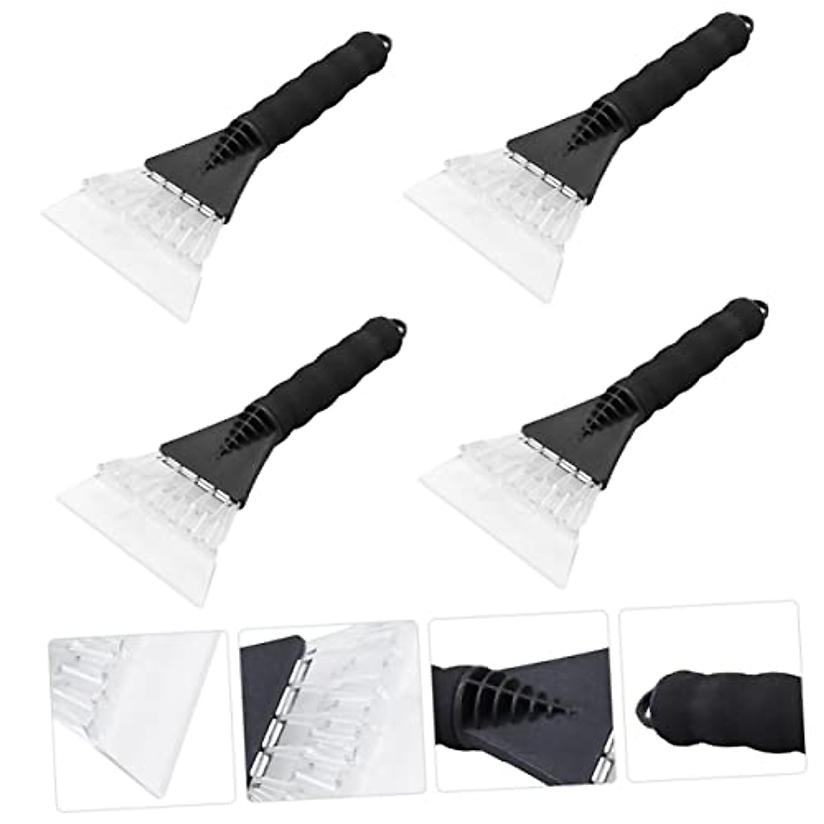 Yardwe 4pcs Snow Shovel car Window Scraper Windshield ice Shovel Frost Removal Shovel auto ice Scraper Frost Scraper Frost Shovel auto Snow Removal defrosting Shaving Cream Rubber Sleeve