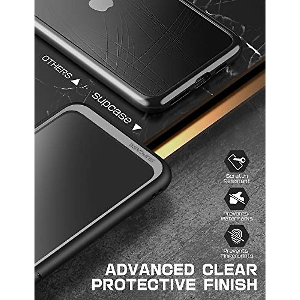 SUPCASE Unicorn Beetle Style Series Case Designed for iPhone 11 6.1 Inch (2019 Release), Premium Hybrid Protective Clear Case (Black)