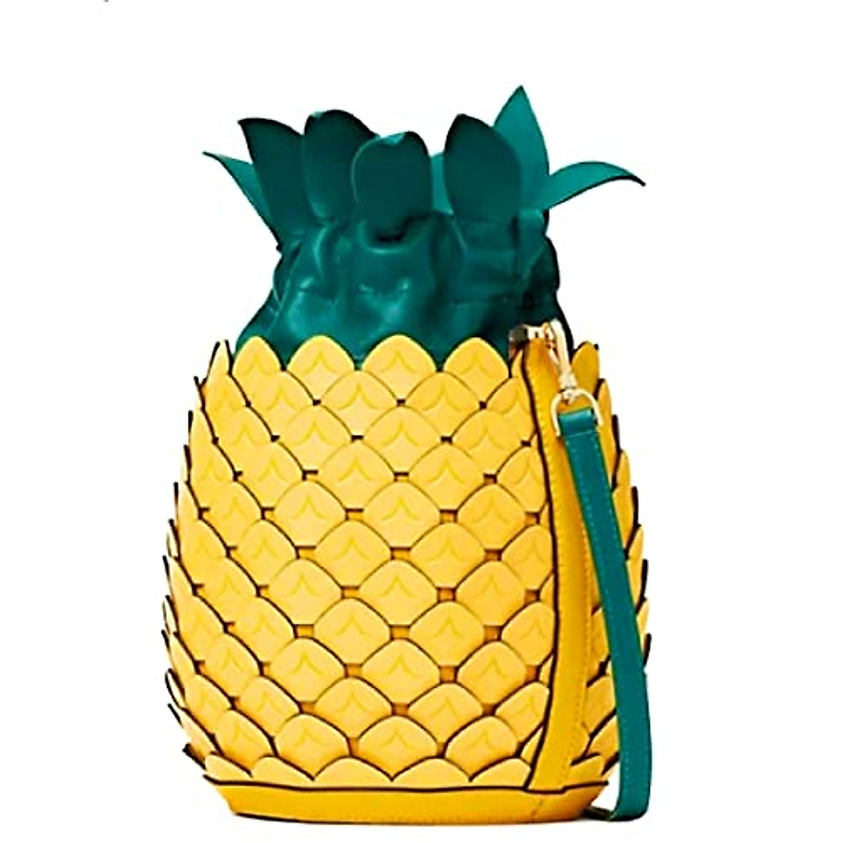 Kate Spade New York Pineapple Crossbody Bucket Bag Colada Novelty Yellow Multi