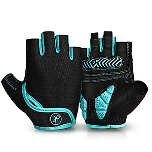 MOREOK Cycling Gloves Bike Gloves for Men/Women-[5MM Gel] Biking Gloves Half Finger Gloves Bicycle Gloves-for Cycling/Fitness/Motorcycle/Gym/Outdoor Sports-Blue-L