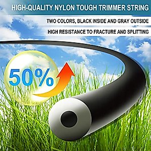 String Trimmer Line（0.080 inches x 403 foot）Premium Nylon Round Trimmer Spool Line For Worx，Grass Cutter Machine，Electric String Trimmers，Hus-qvarna, Ryobi, Echo, Weed Eater, Craftsman