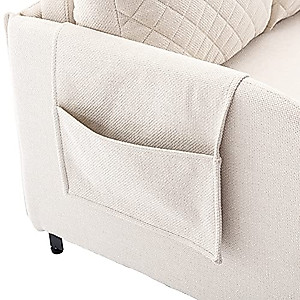 ERYE 3-in-1 Upholstered Futon Sofa Loveseat Convertible Sleeper Couch Bed,2-Seaters Sofa & Couch Soft Cushions Love Seat Daybed for Small Space Living Room Sets