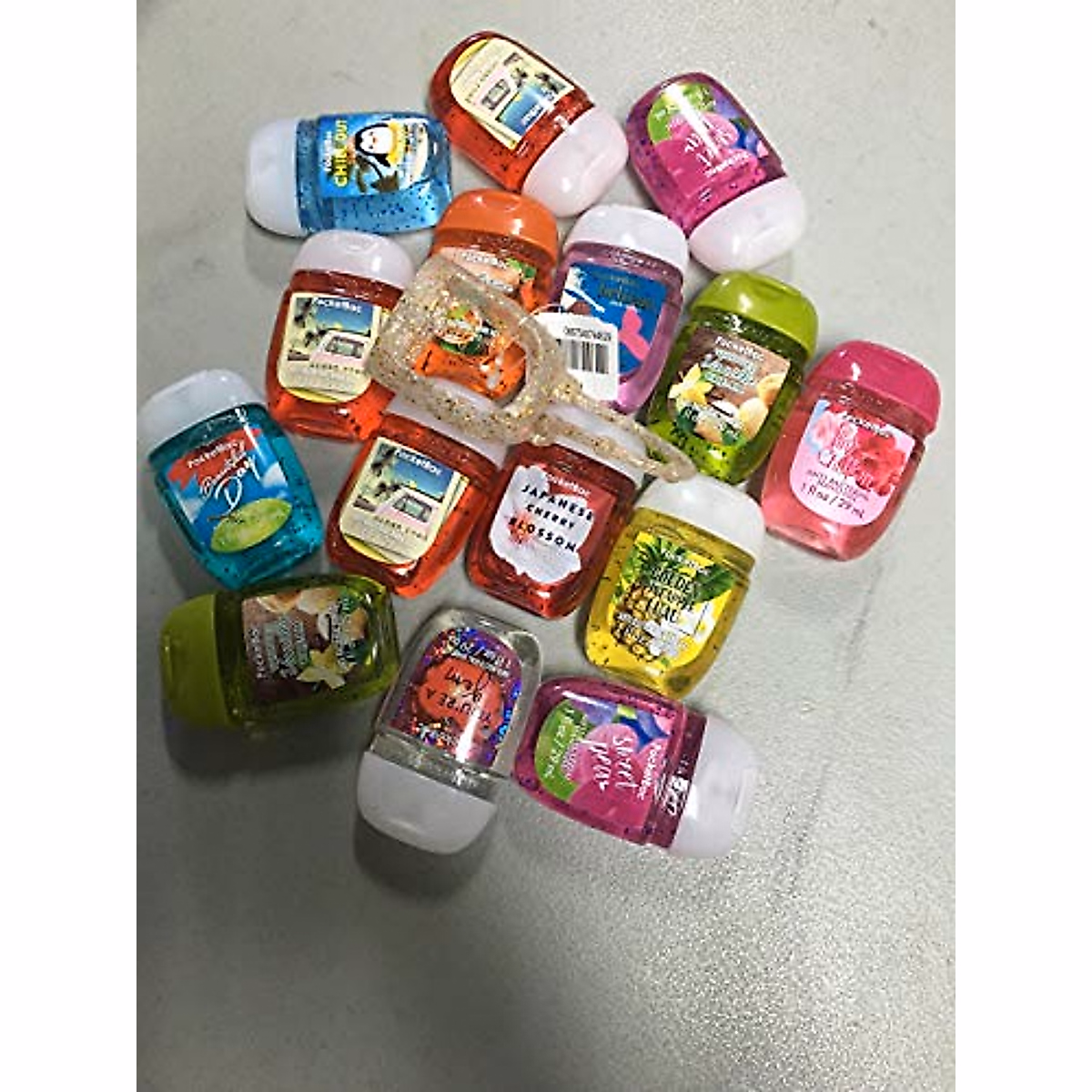 Bath & Body Works Pocketbacs (15) Sanitizing Gels Mixed Bundle (1) Free Holder