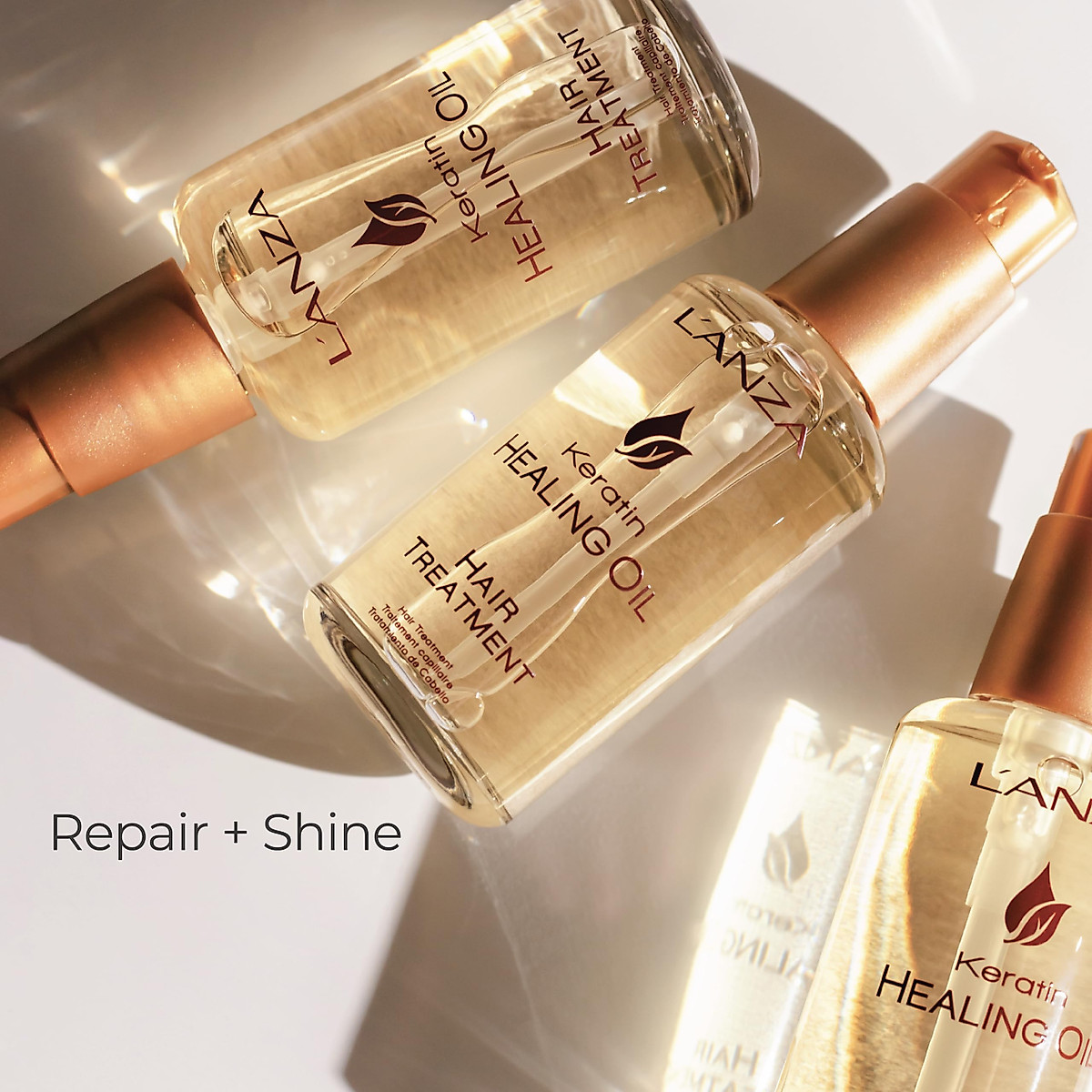 L'ANZA Keratin Healing Hair Oil Treatment, Keratin Hair Treatment, Hair Oil For Damaged Hair, Revives & Nourishes, Sulfate Free Healing Oil for Hair with Phyto IV Complex, Cruelty Free Hair Care