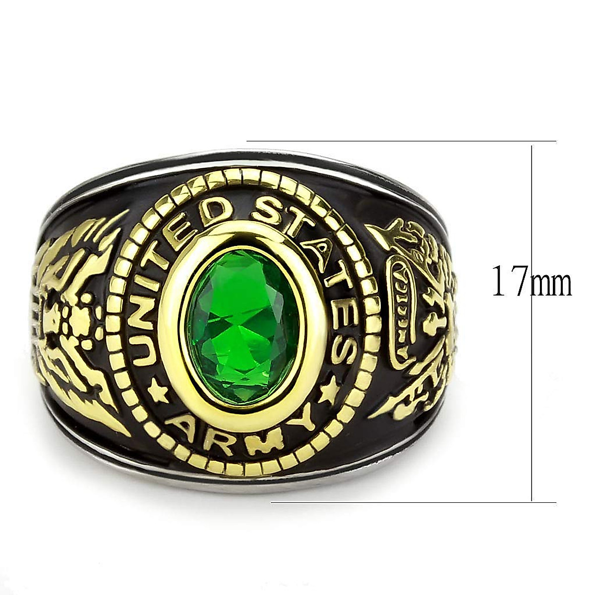 YVO Customizable Unisex Army Ring - Free Engraving Included - Size 9