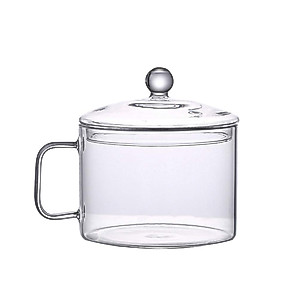 64 OZ Glass Cooking Pot Glass Saucepan with Cover Heat Resistant Simmer Pot for Stovetop Stew Pot for Pasta Noodle Soup Milk