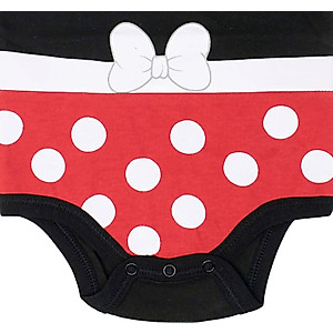 Disney Minnie Mouse Mickey Mouse Donald Duck Newborn Baby Girls 5 Pack Bodysuits Yellow 0-3 Months