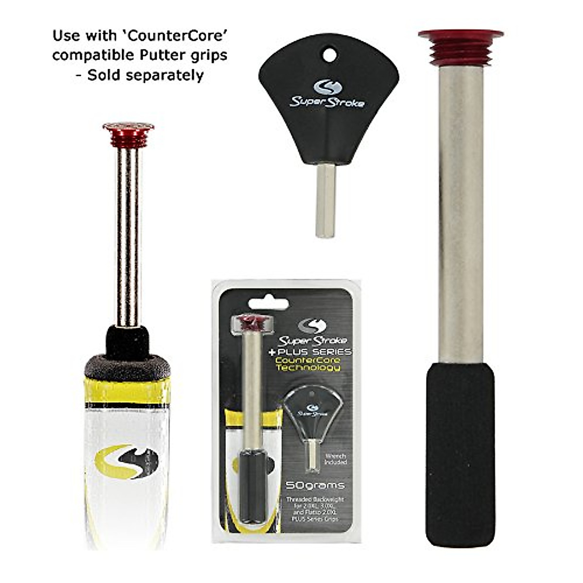 SuperStroke Slim 3.0 Putter Grip with CounterCore, Red